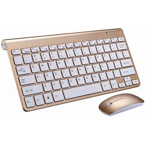 Wireless Keyboard and Mouse - Rose / Gold